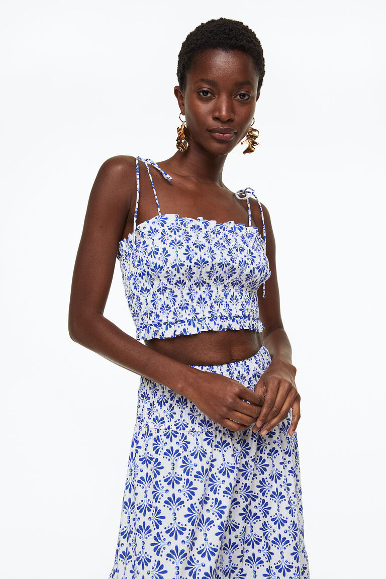 Smocked crop top