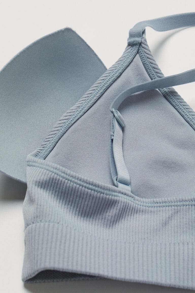 Seamless padded jersey bra