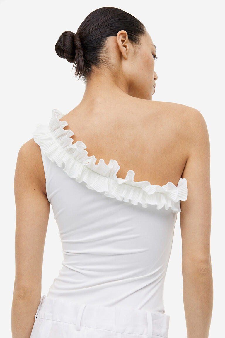 One-shoulder thong body