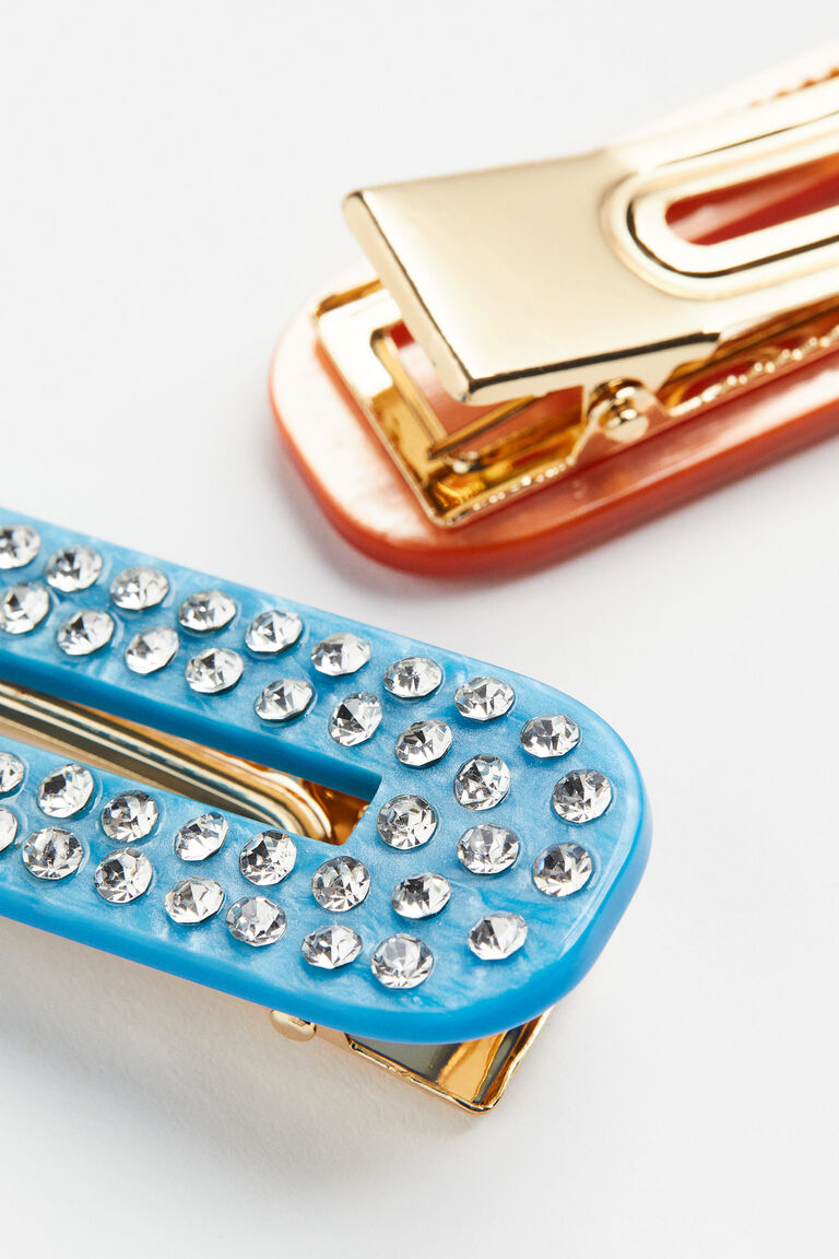 2-pack rhinestone-embellished hair clips