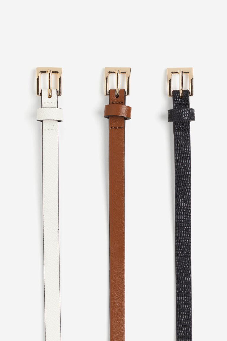 3-pack narrow belts