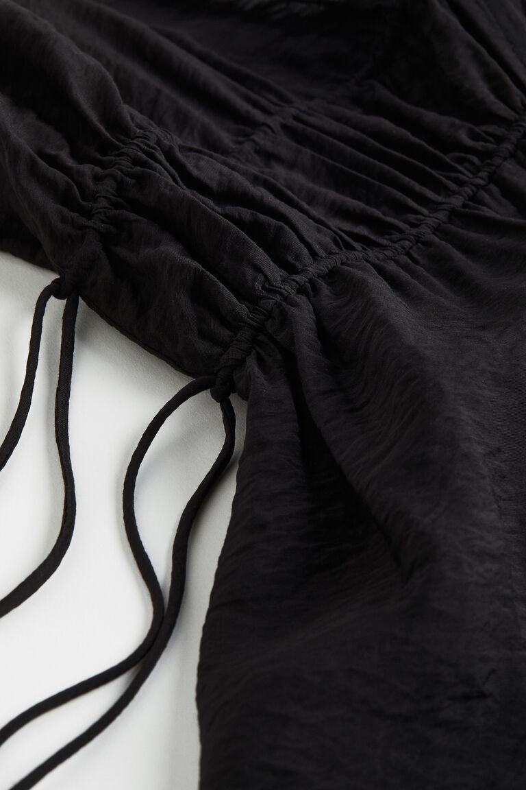 Drawstring-detail dress