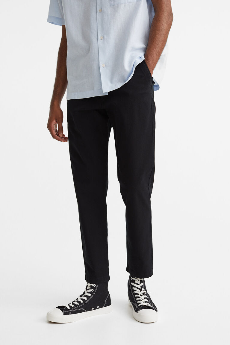 Slim Fit Cropped cotton chinos