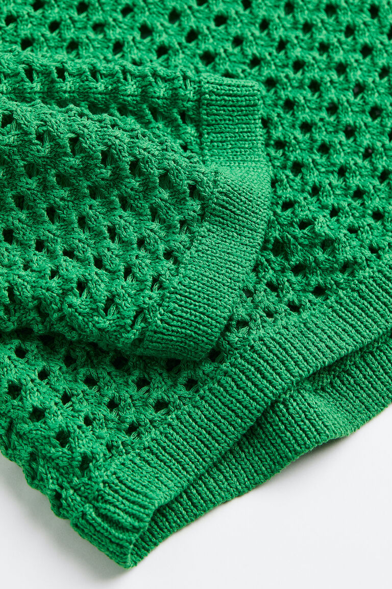 Pointelle-knit jumper