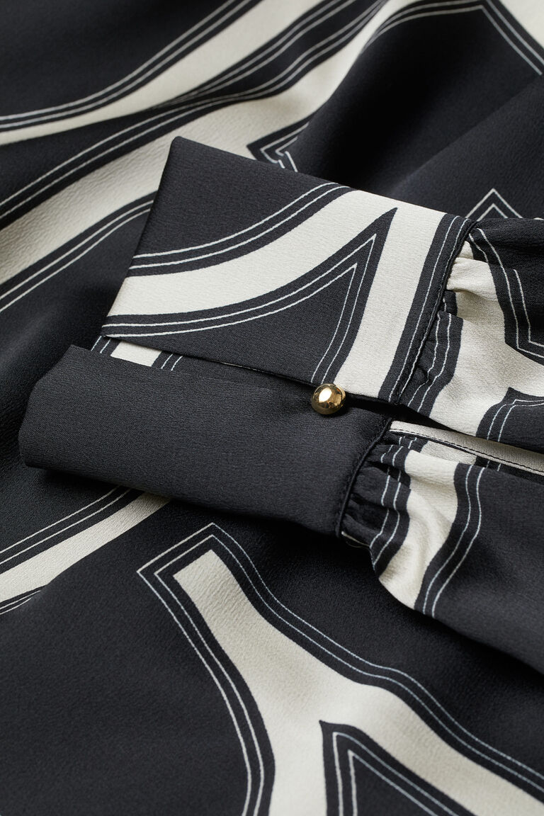 Patterned satin dress