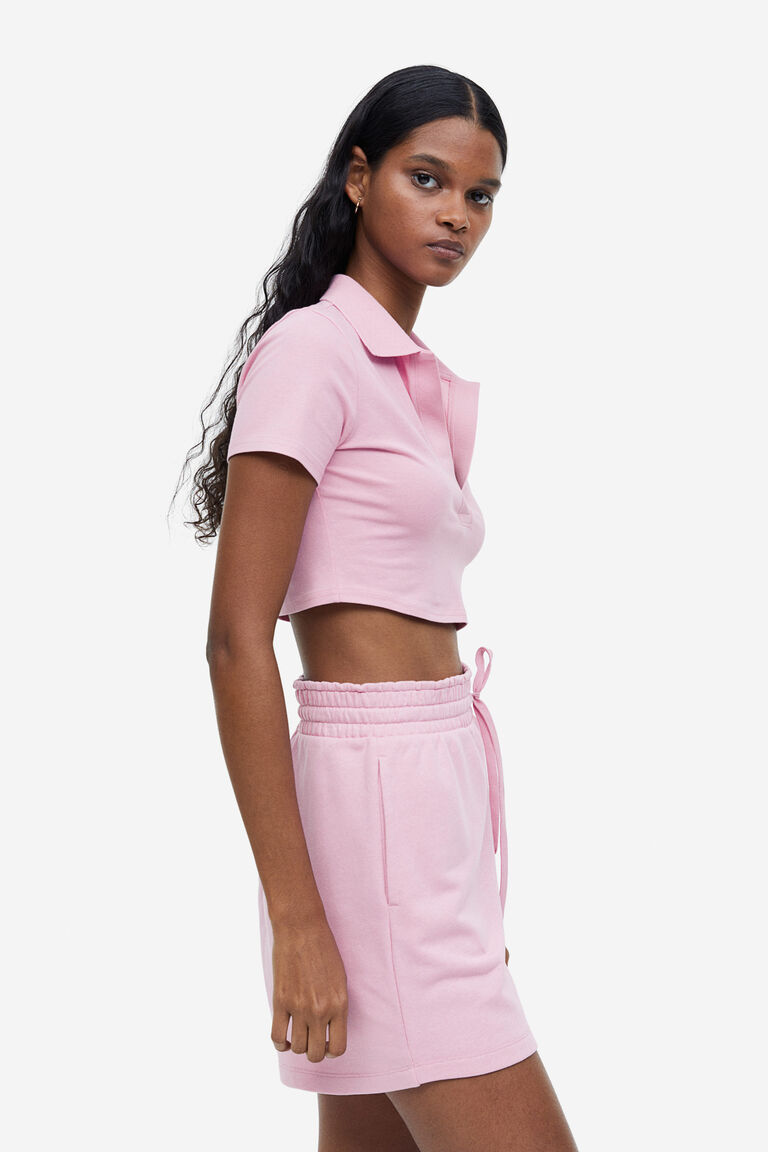 Collared cropped top