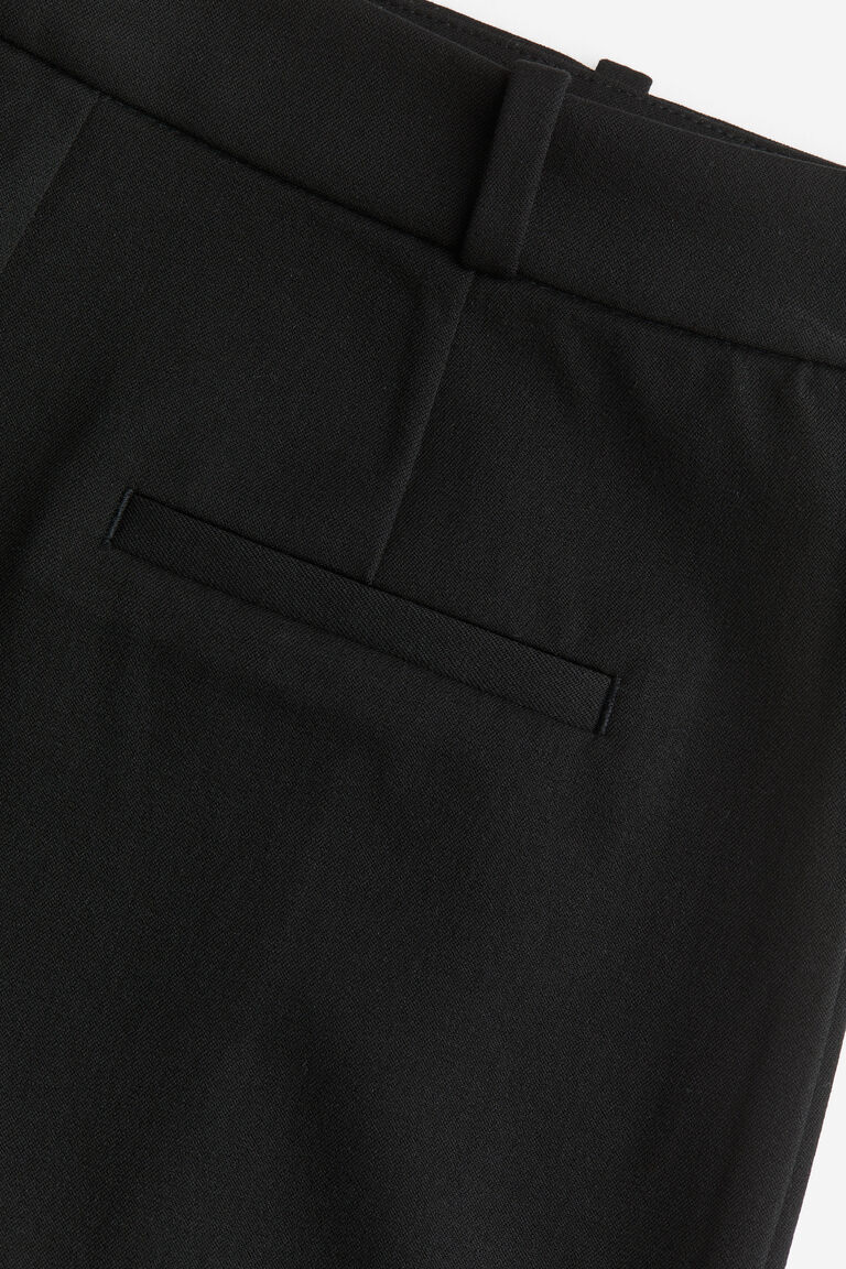 Slit-hem twill skirt