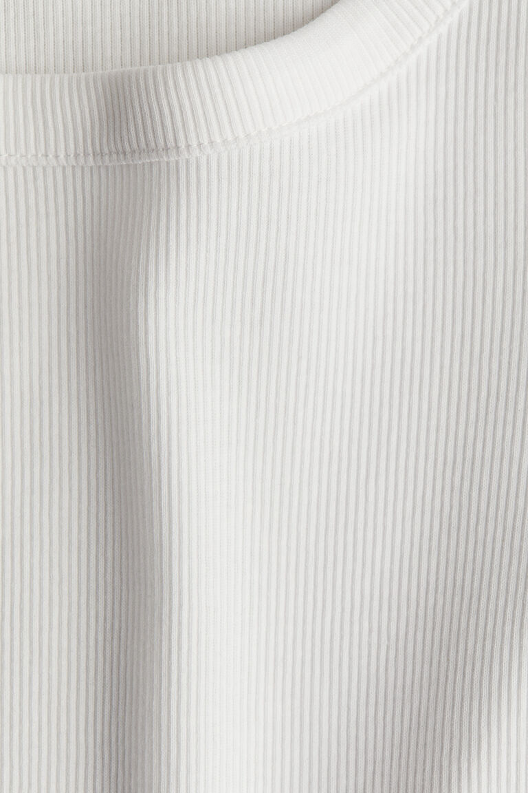 Ribbed jersey top