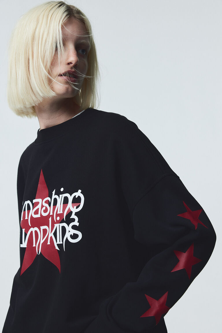 Oversized printed sweatshirt