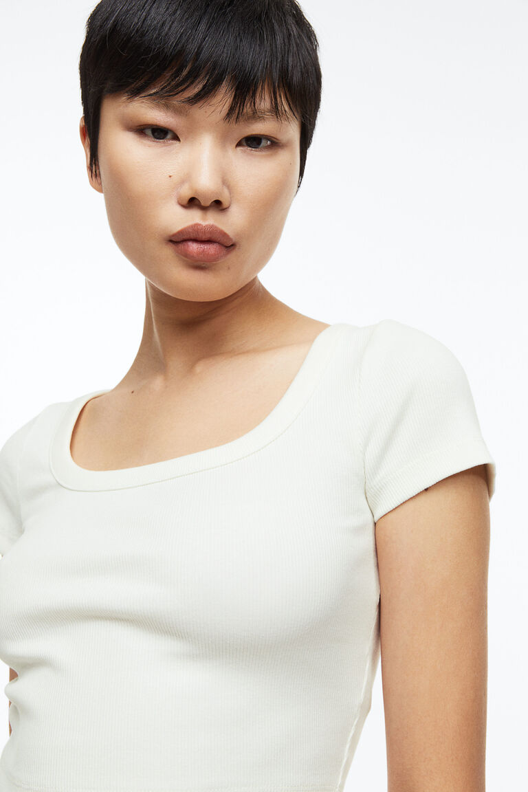 Ribbed cotton top