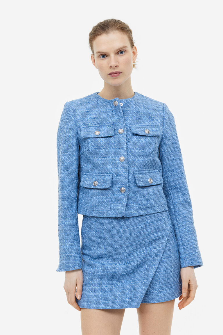 Textured-weave jacket