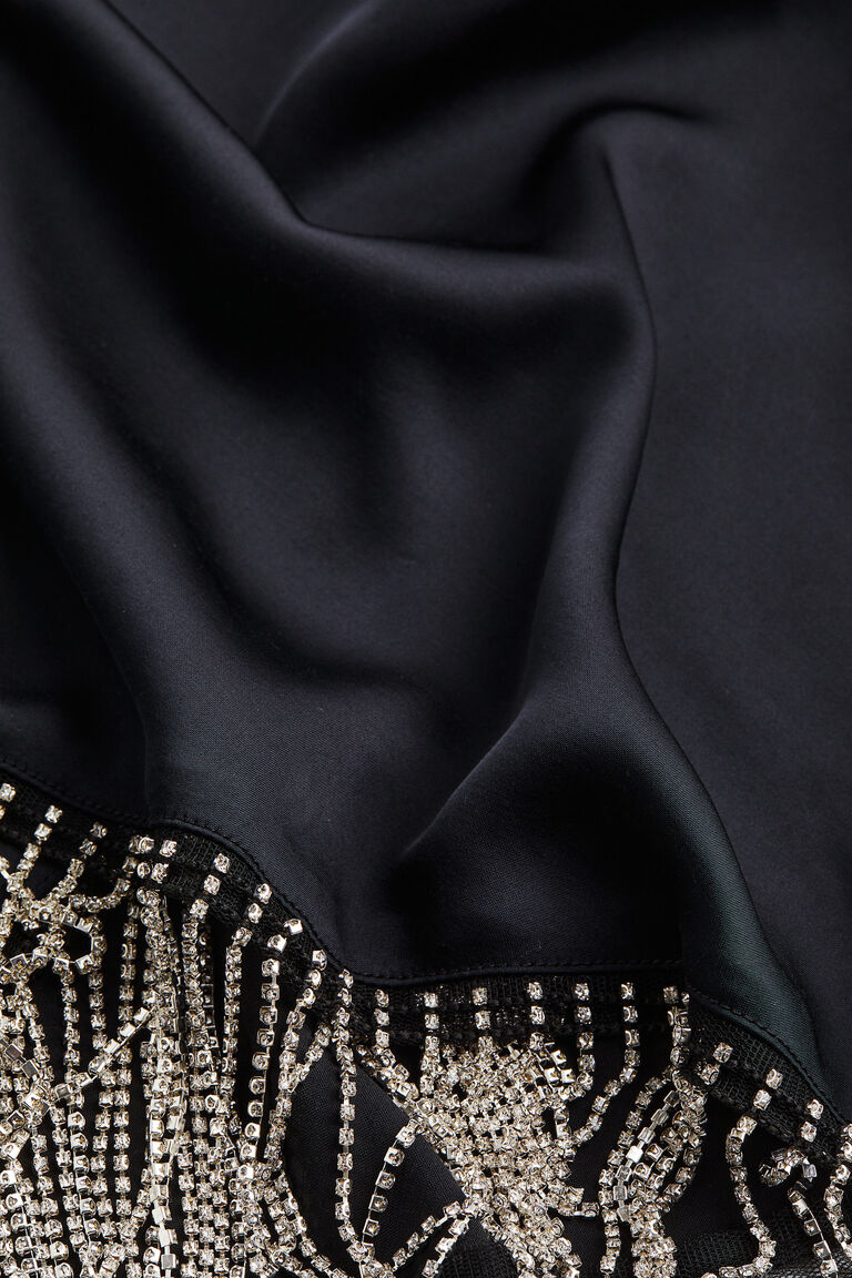 Rhinestone-embellished slip dress