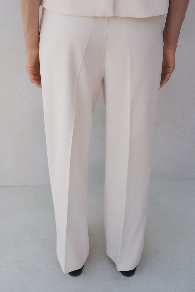 Crease-front trousers