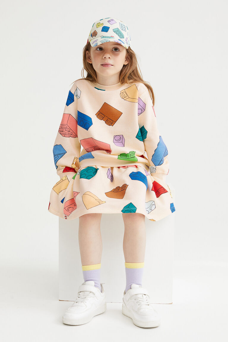 Printed sweatshirt skirt