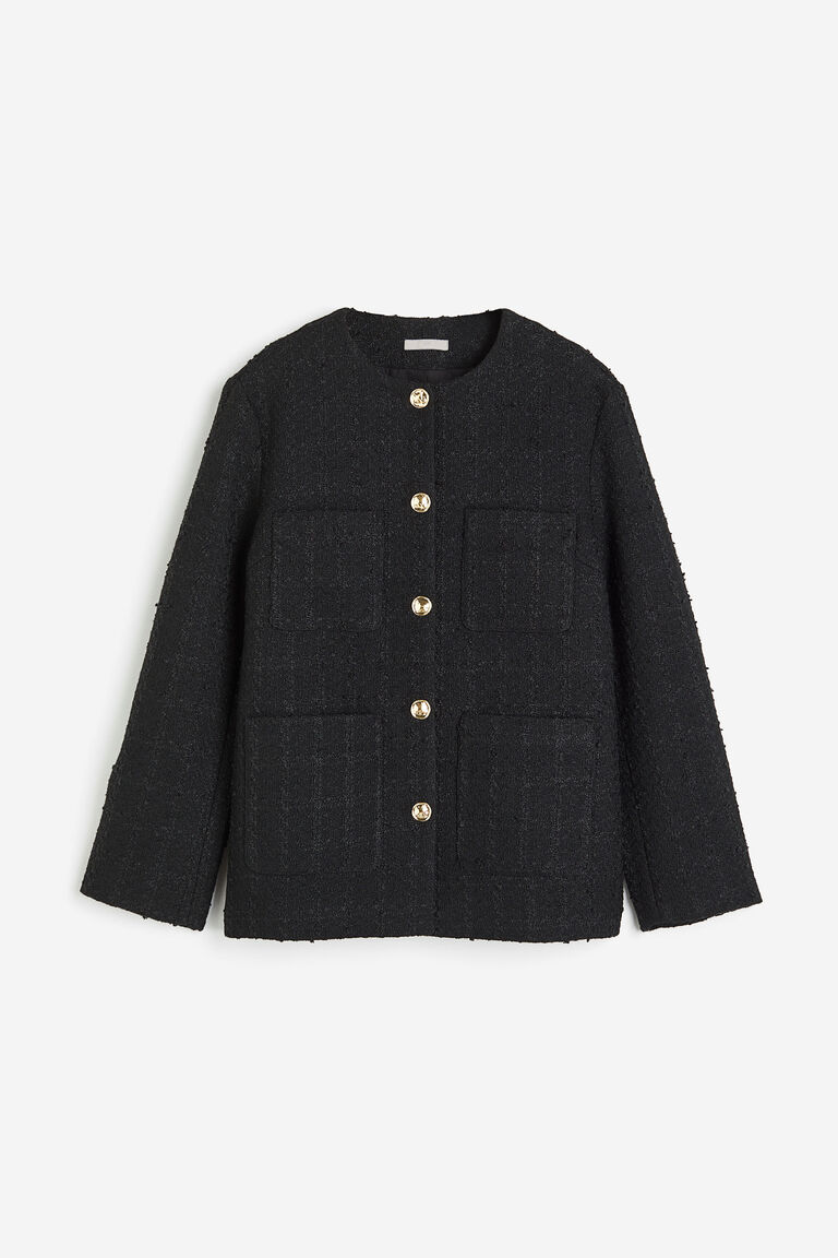 Oversized textured jacket