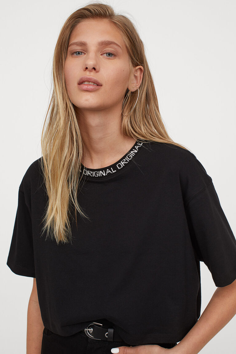 Boxy jersey top