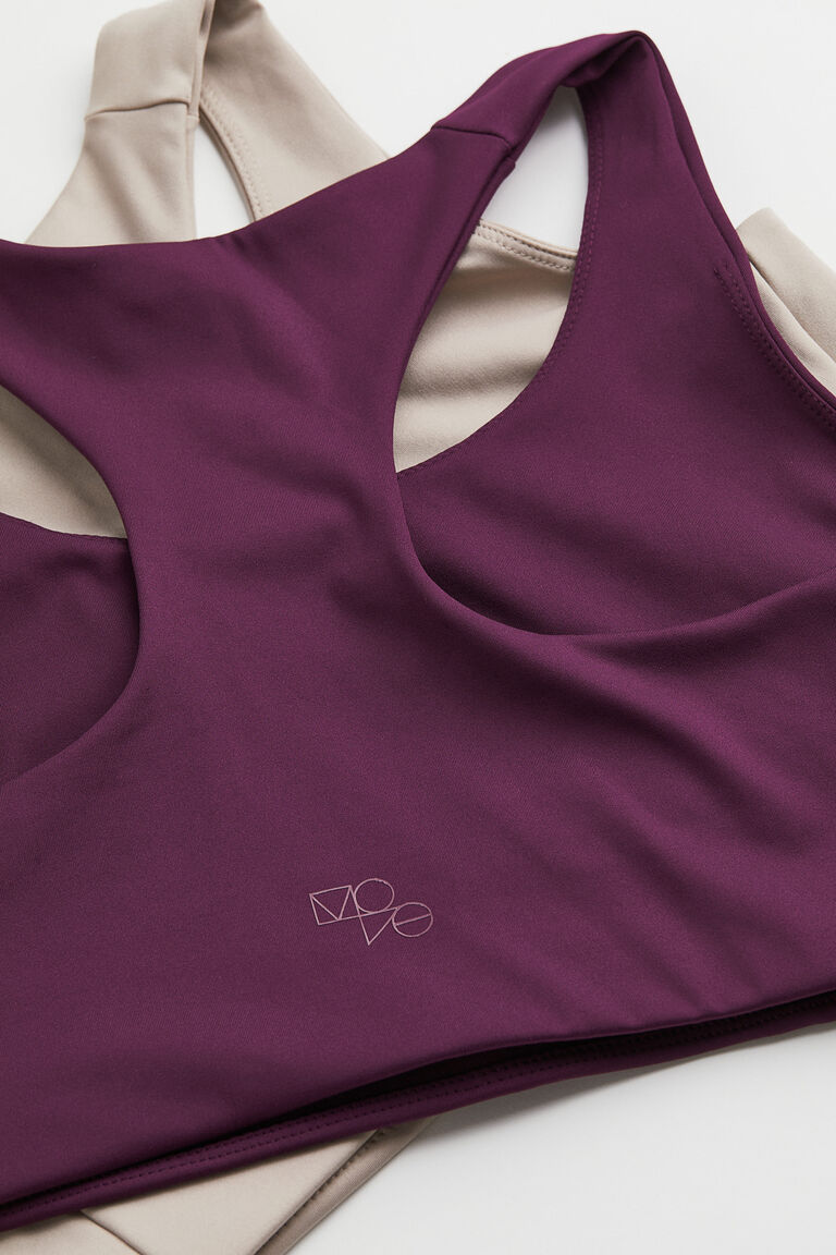 H&M+ 2-pack Medium support sports bras