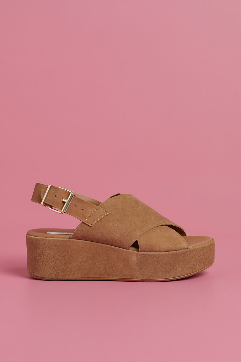Suede platform sandals