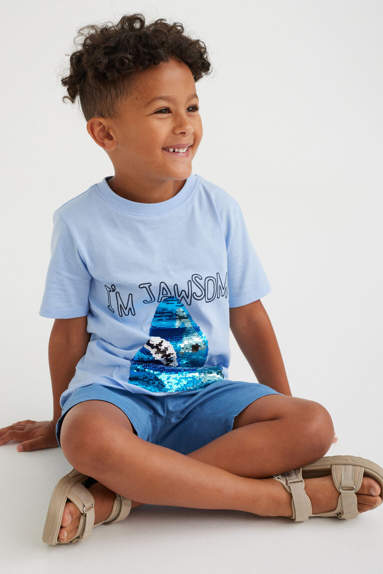 Interactive-motif T-shirt