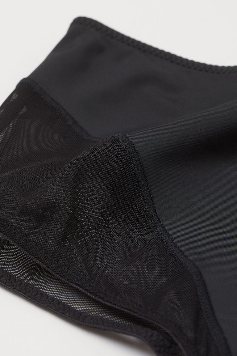 Microfibre and mesh briefs