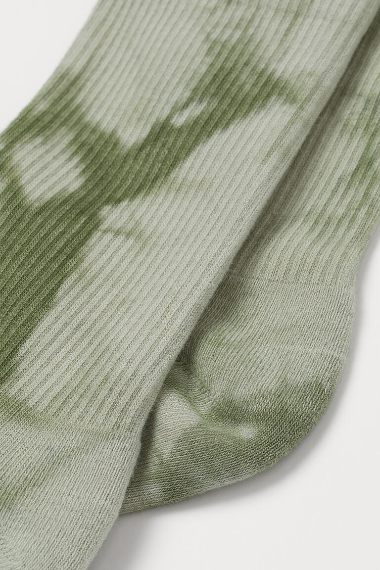 Batik-patterned socks