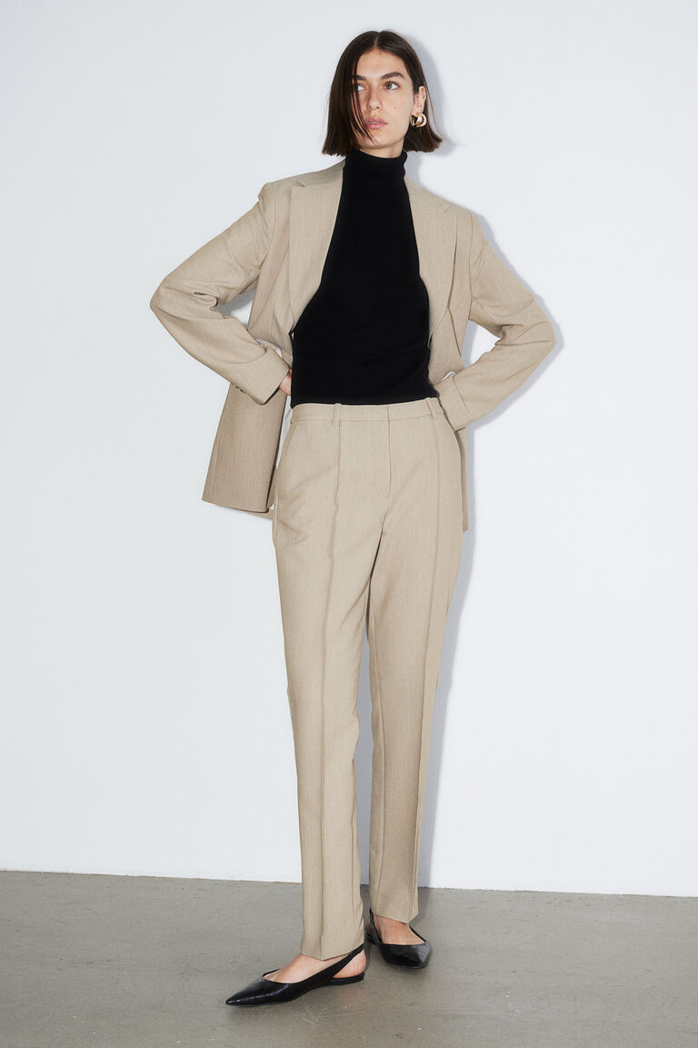 Crease-leg trousers