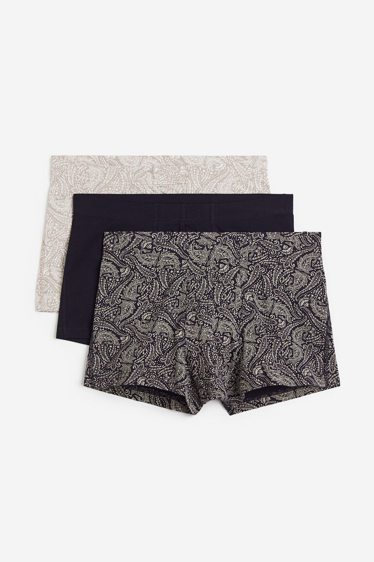 ซื้อ 3-pack short cotton trunks ออนไลน์ สำหรับผู้ชาย | H&M Thailand