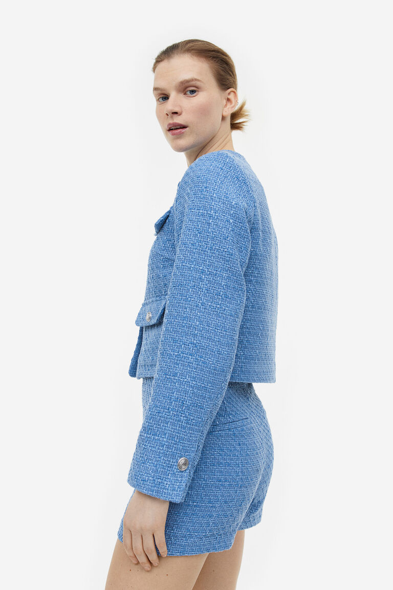Textured-weave jacket