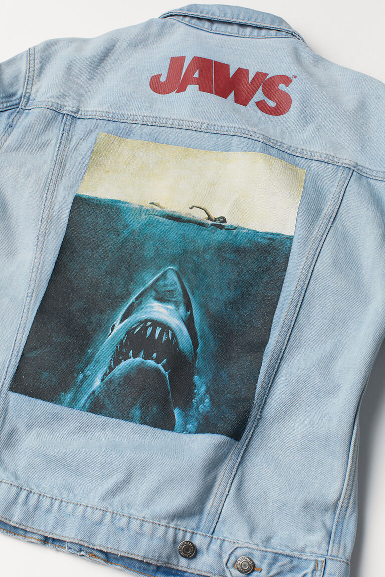 Printed denim jacket