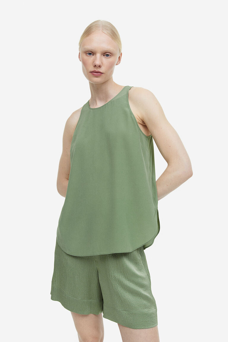 Silk crêpe top
