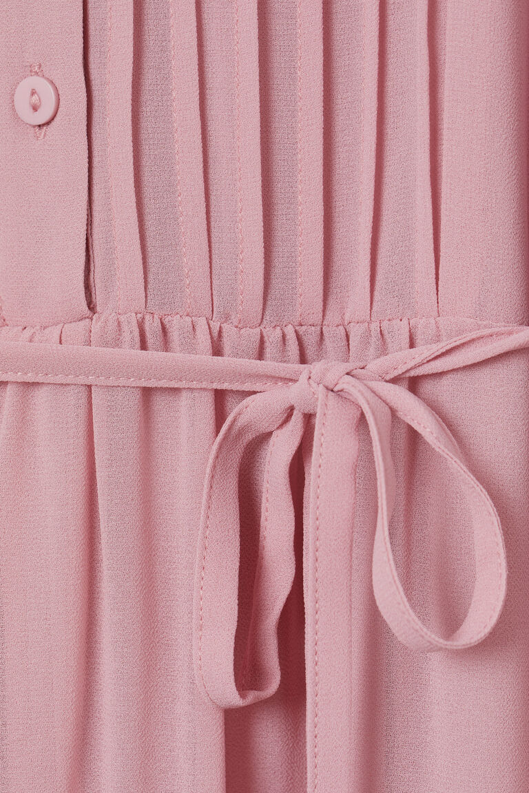 Pin-tuck-detail dress