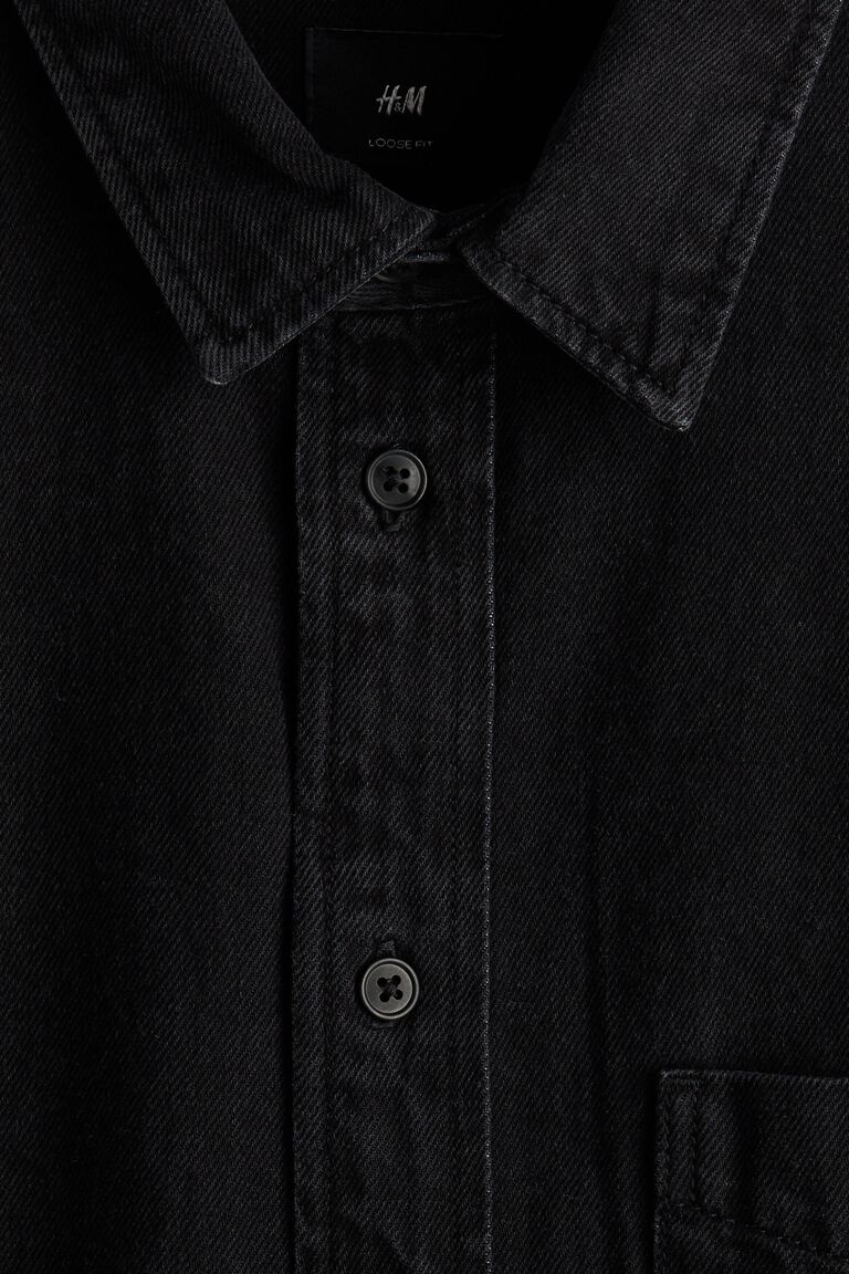 เสื้อเชิ้ตยีนส์ทรงหลวม