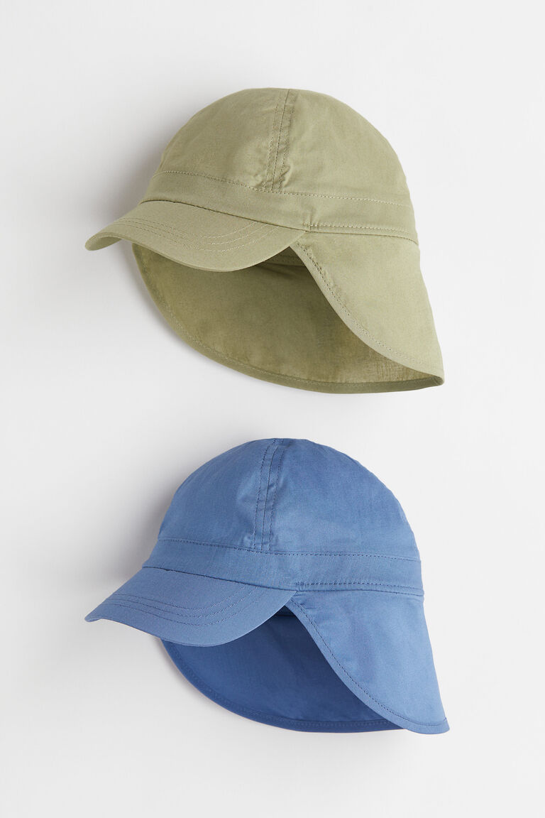 2-pack cotton sun caps