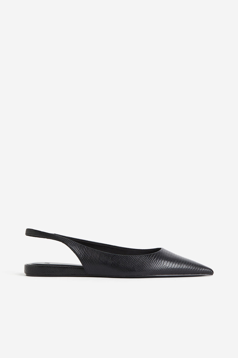Pointed slingbacks
