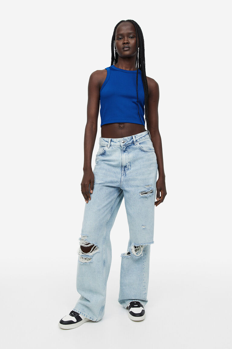 Cropped vest top