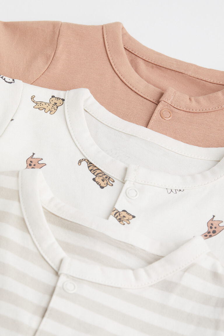 3-pack cotton pyjamas