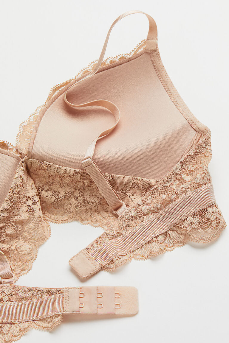 Non-wired push-up bralette