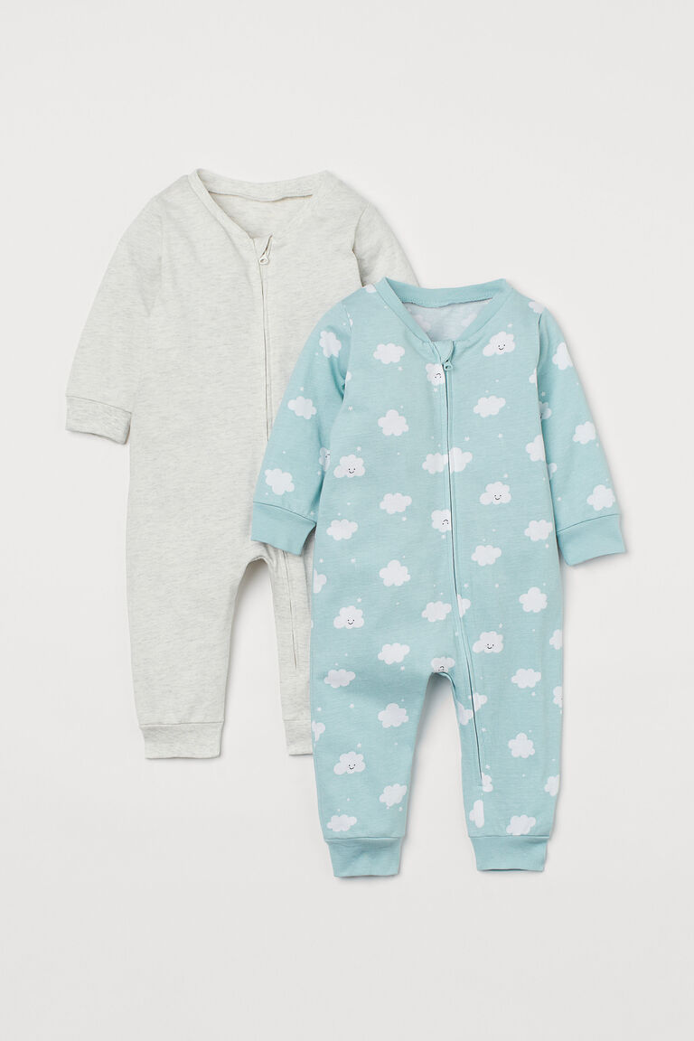 2-pack zip-up pyjamas