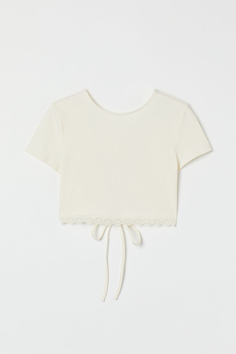 Open-back cropped top