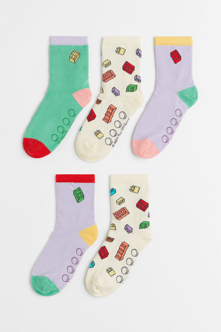 5-pack motif-detail socks