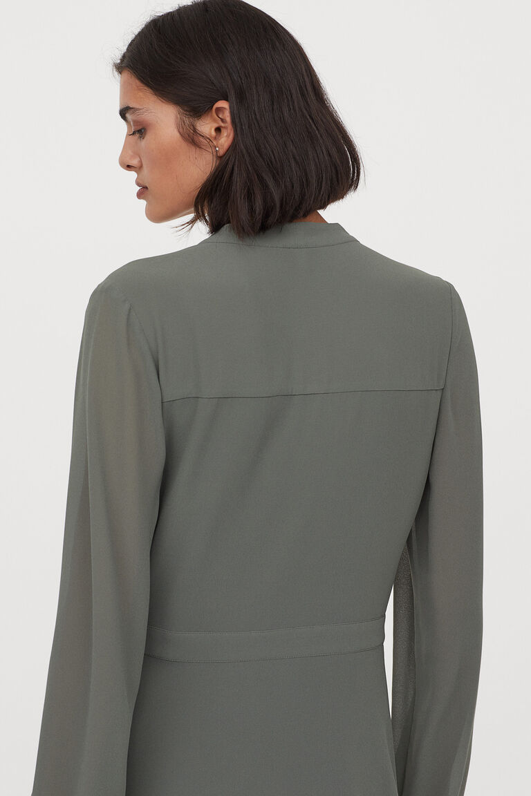 Pin-tuck-detail dress