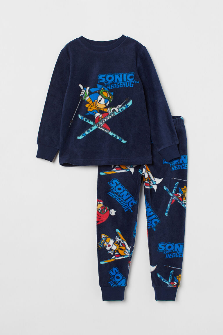 Printed fleece pyjamas