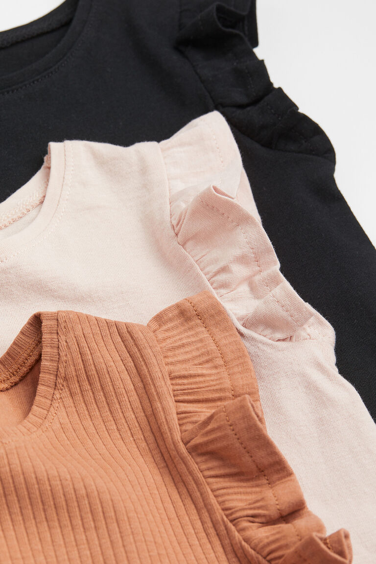 3-pack flutter-sleeved tops