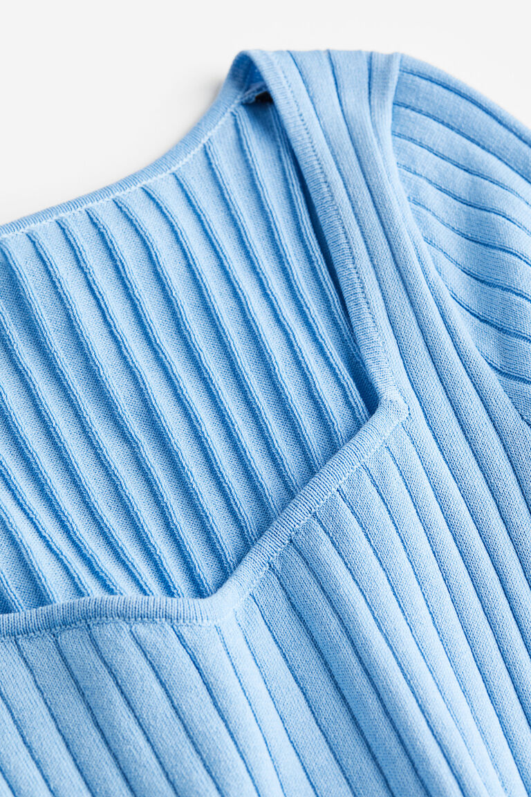 Rib-knit bodycon dress