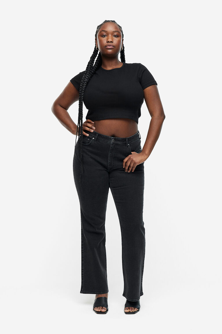 Curvy Fit Bootcut High Jeans