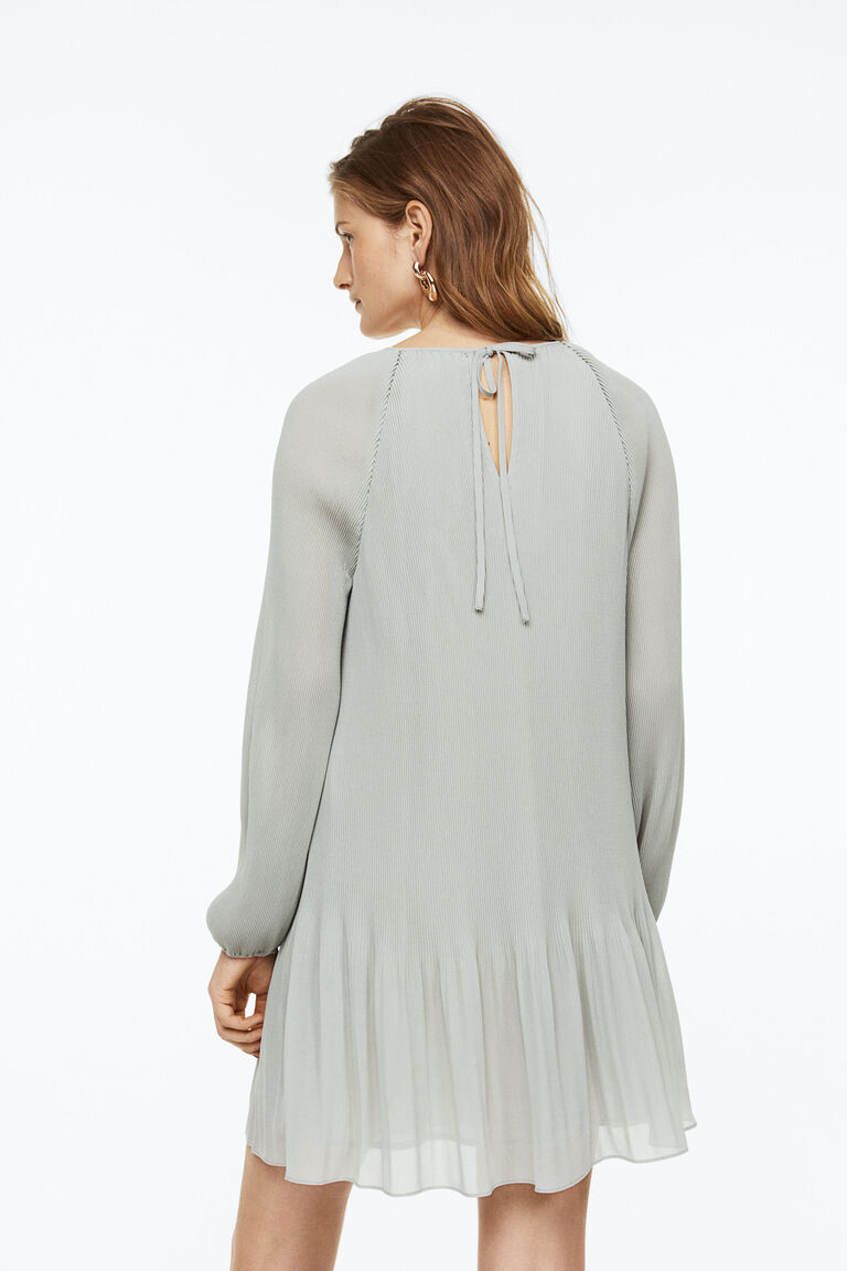 Pleated chiffon dress