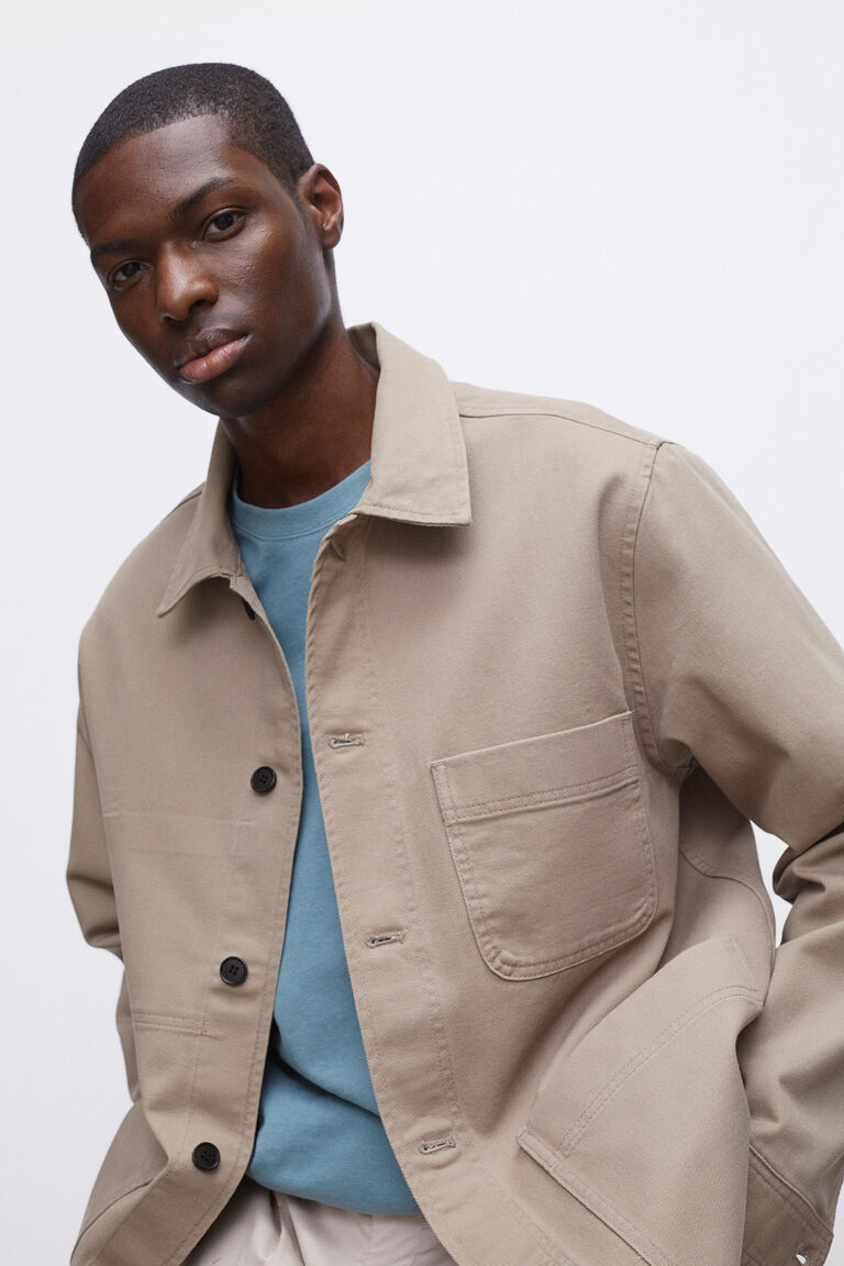 Cotton twill overshirt