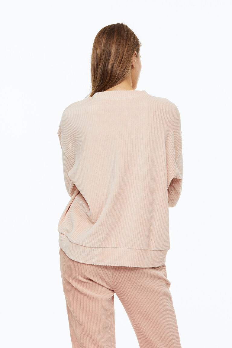 Ribbed velour top