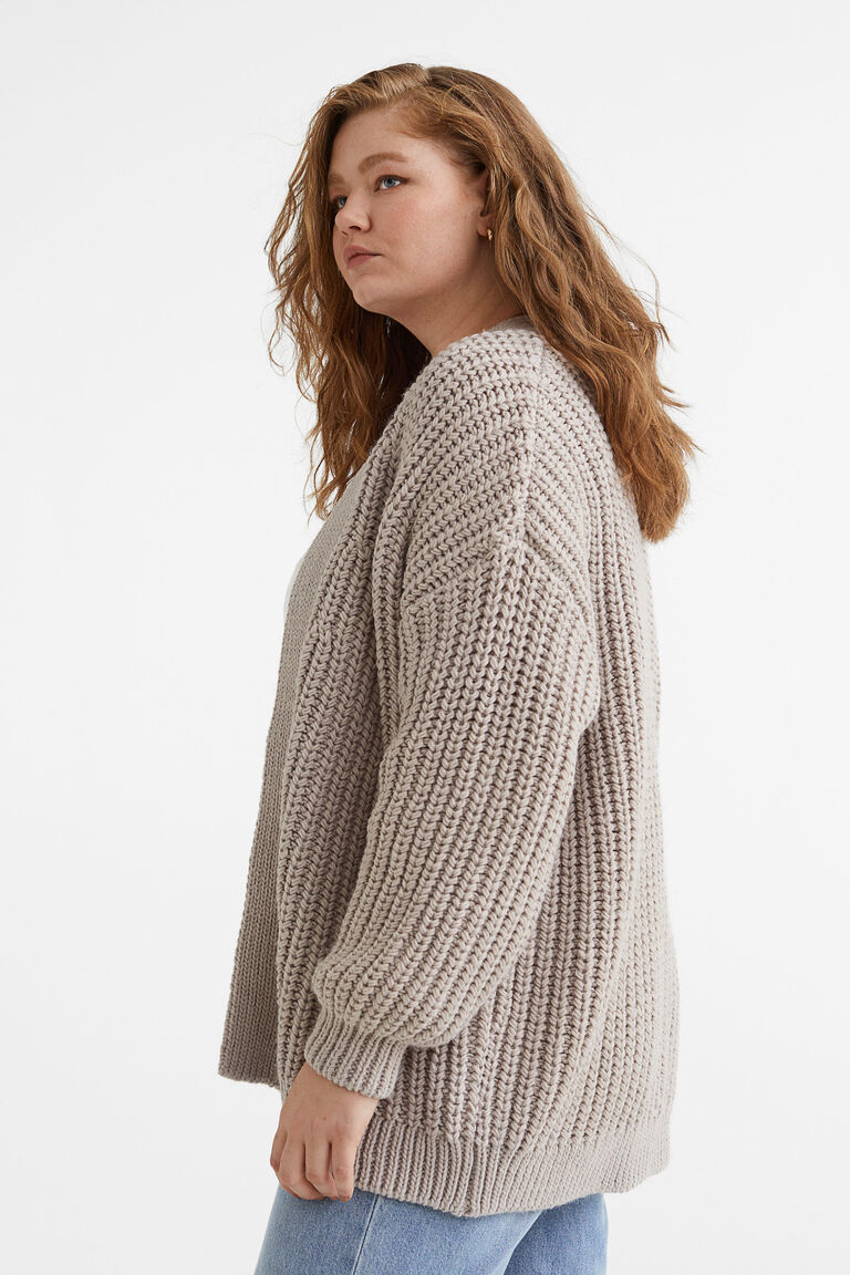 Rib-knit cardigan