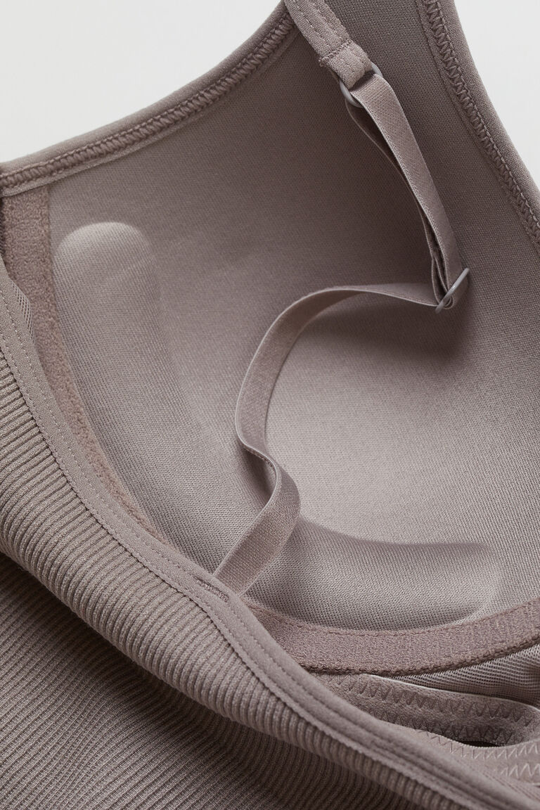 Light push-up ribbed bralette